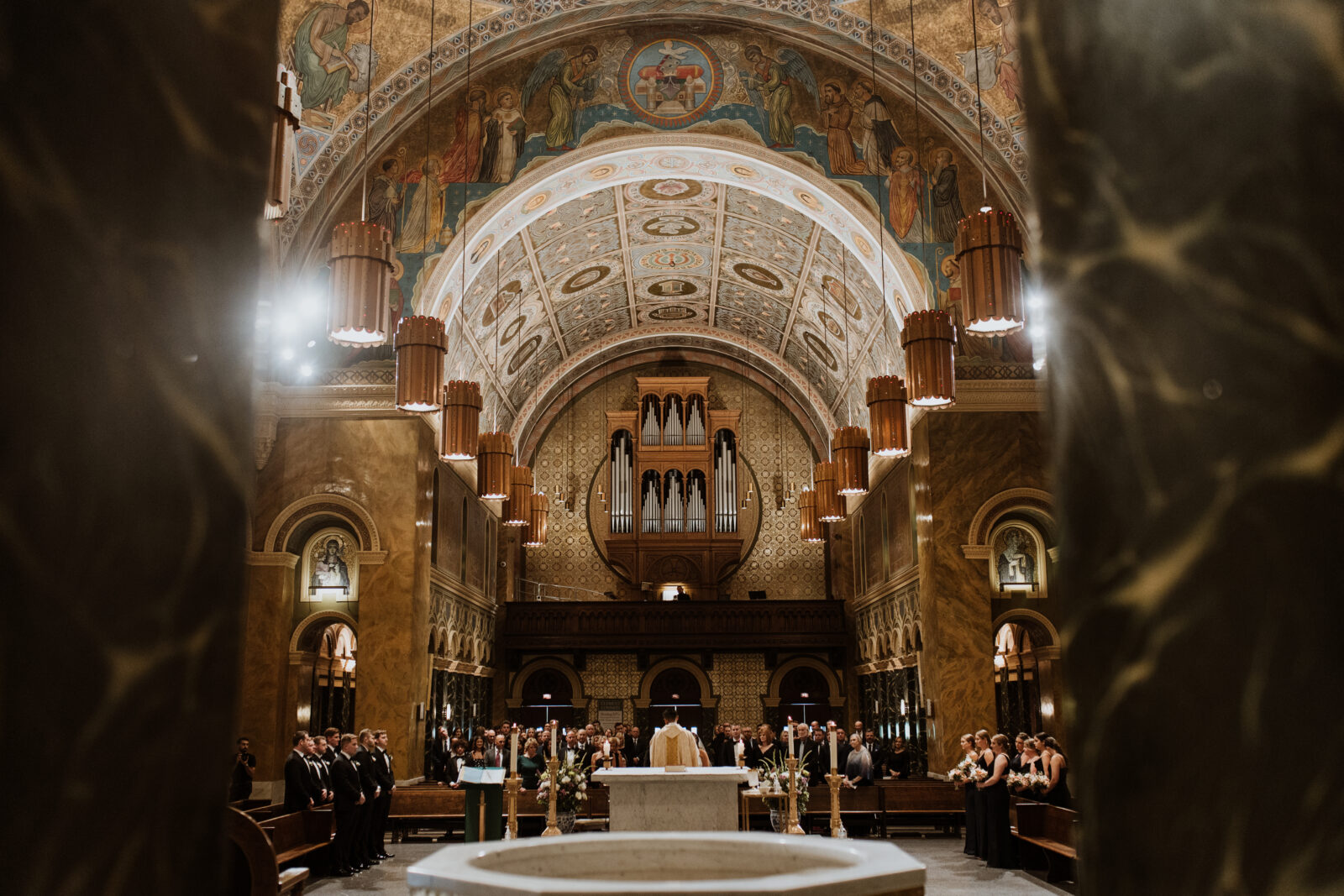 First Look Photos before ceremony - wedding photography